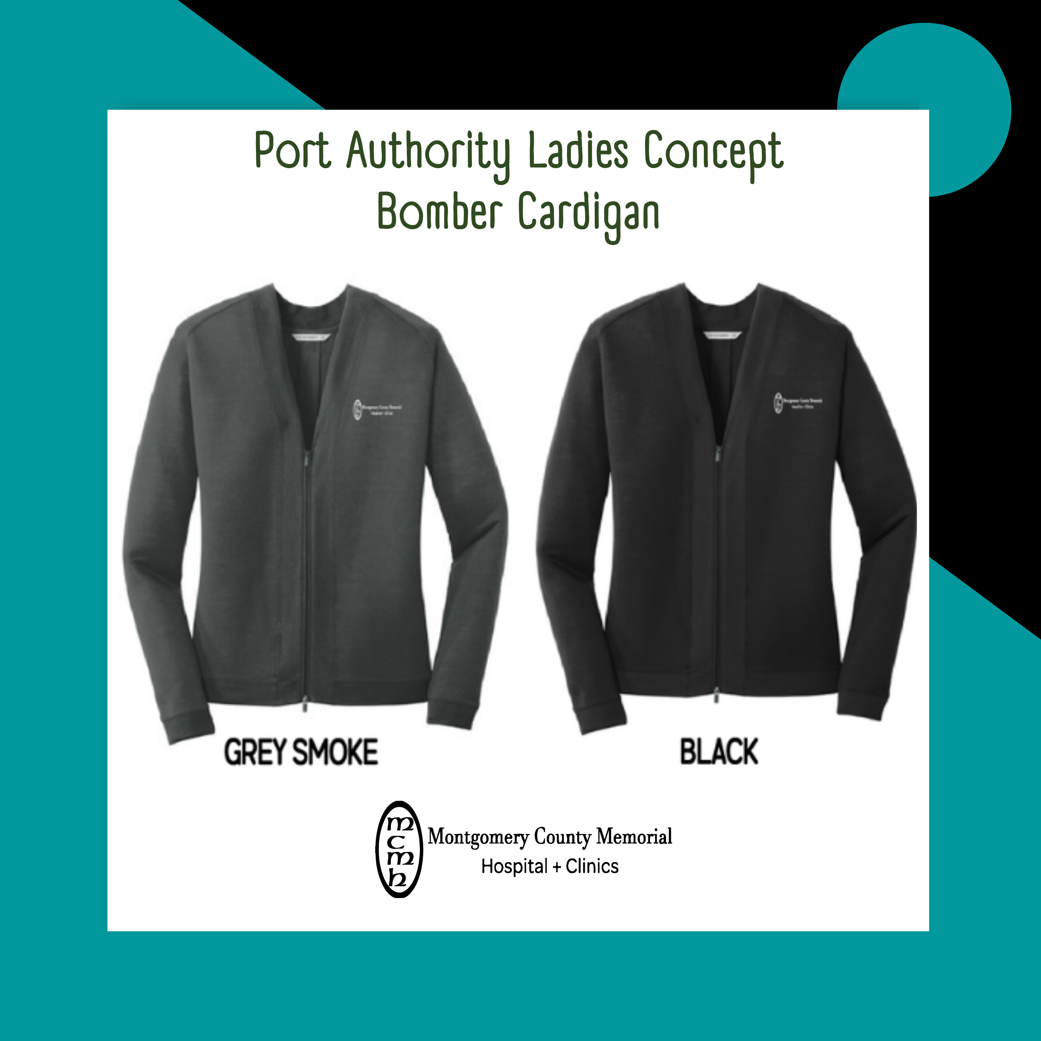 MCMHSC Port Authority Ladies Concept Bomber Cardigan – Montgomery ...